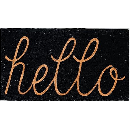 Amazon.com: Calloway Mills 100341729NBS Script Hello Doormat Natural ...