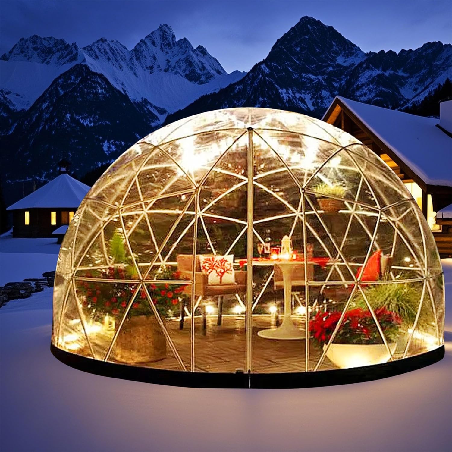 Amazon.com : 12FT Igloo Tent, Garden Igloo with PVC Clear Cover ...