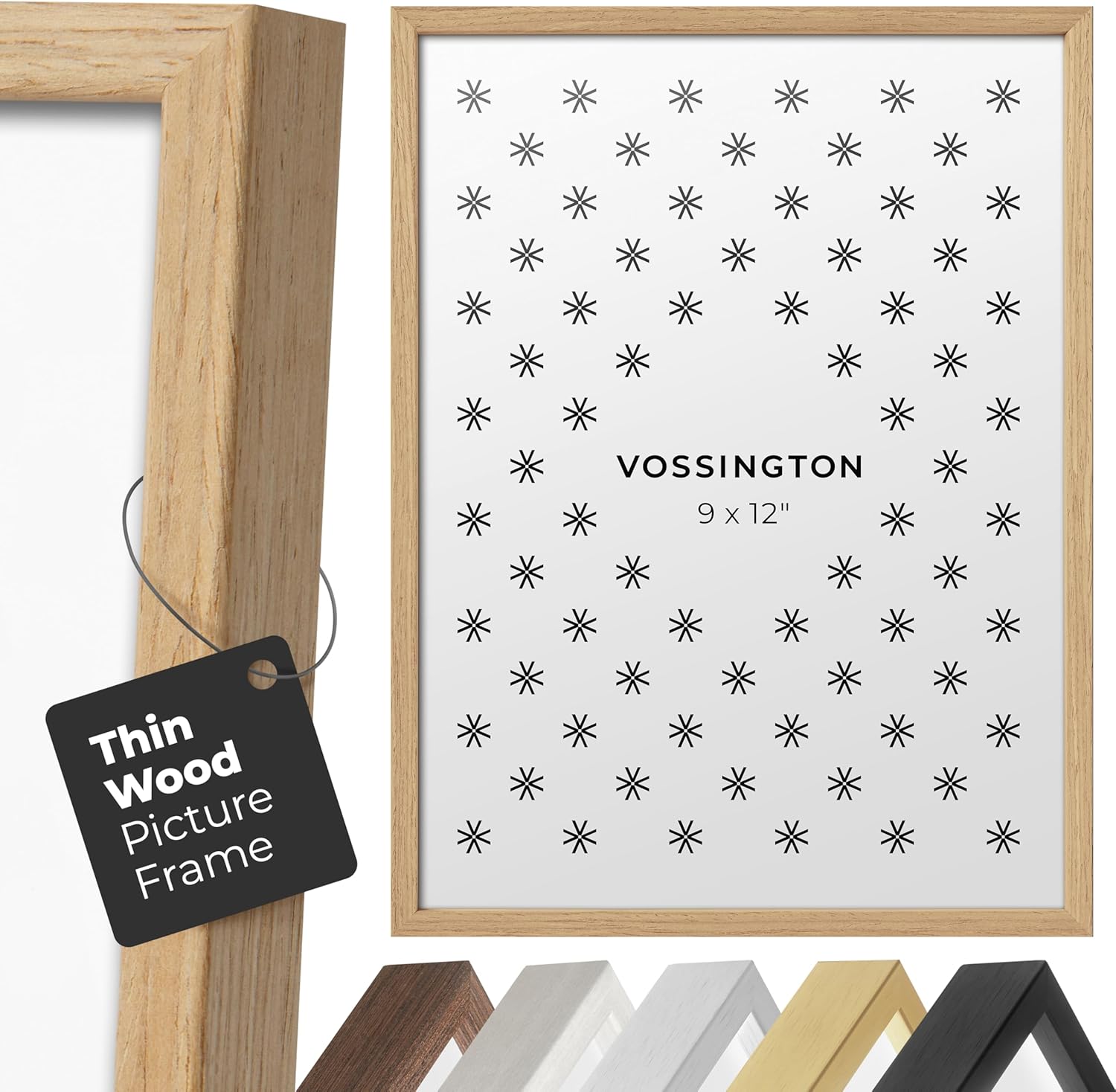 Amazon.com - Vossington 9x12 Frame Oak - Exclusive Thin 9 x 12 Wood ...