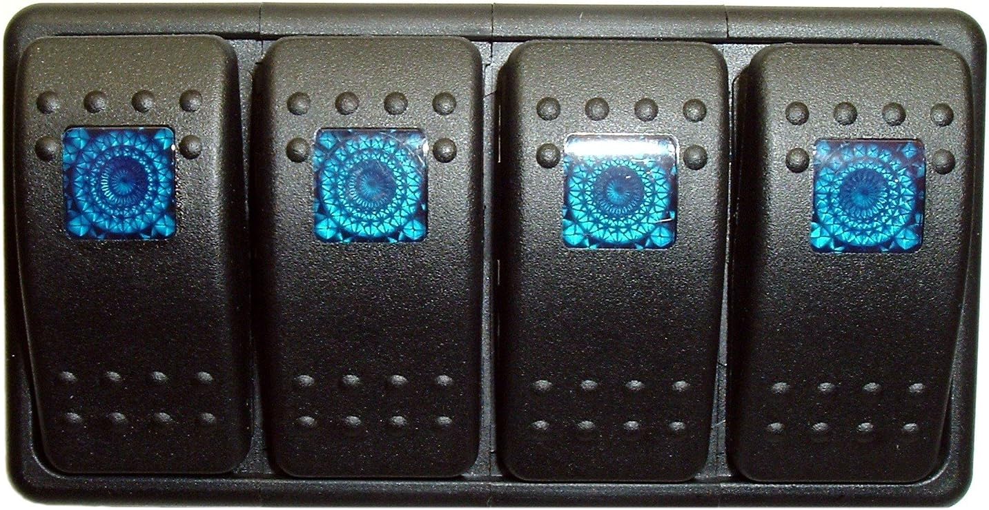 Amazon.com: Fastronix Lighted (4) Weatherproof Rocker Switch Panel Auto ...