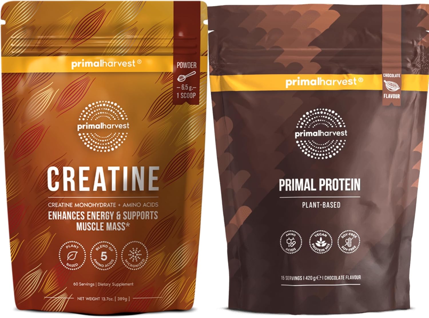 Amazon.com: Primal Creatine Powder + Primal Protein Vegan Powder Bundle ...