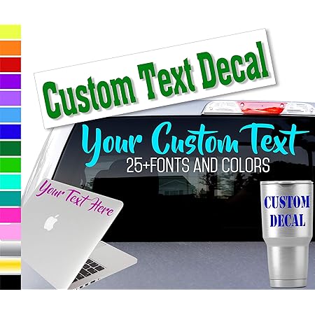 Amazon.com - Personalized Design Your Own Name - Custom Vinyl Decal ...
