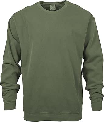 Comfort Colors Men's Crewneck Sweatshirt, Style 1566 Military Green at ...
