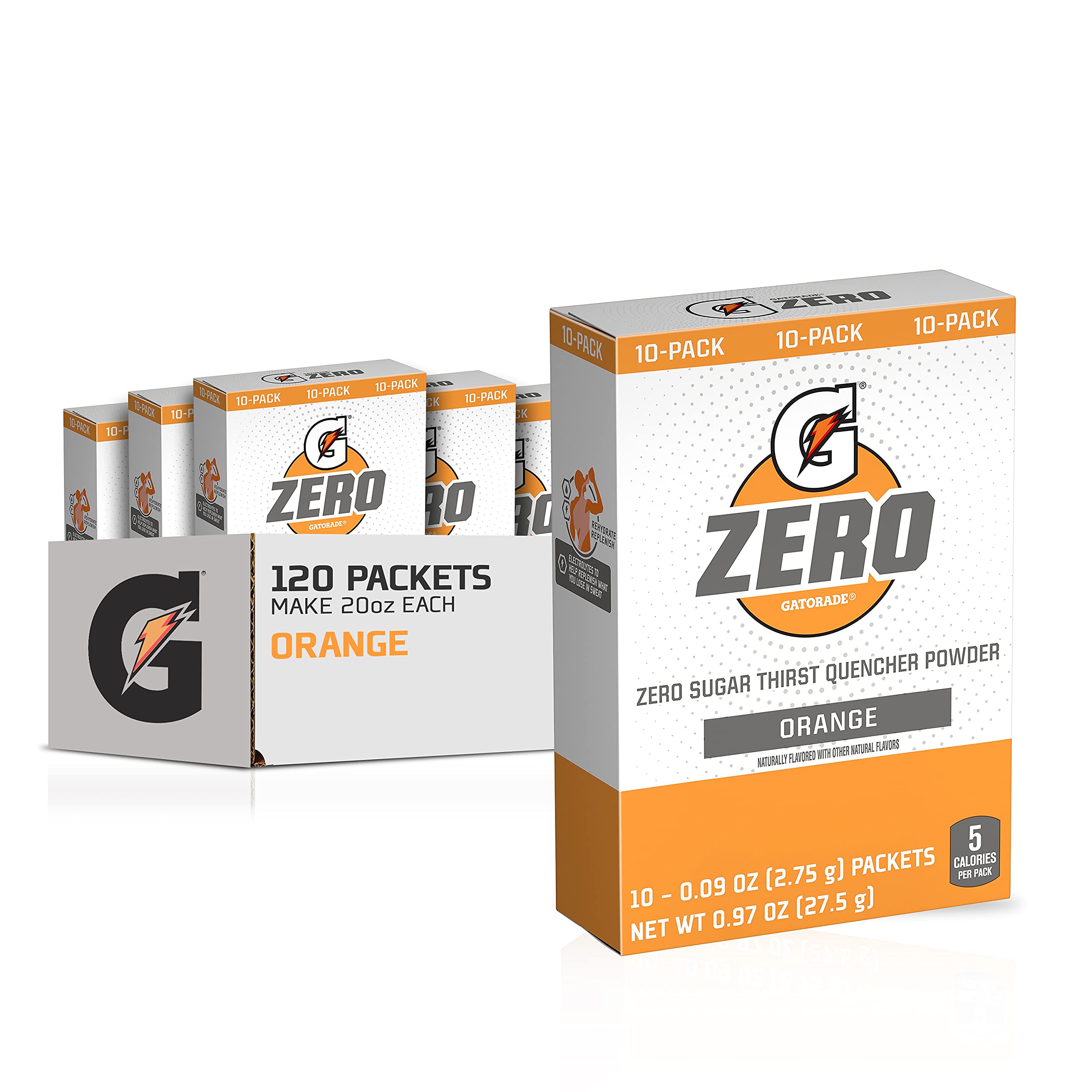 Gatorade G Zero Powder, Orange, 0.10oz Packets, pack o...B08176YM5Z ...