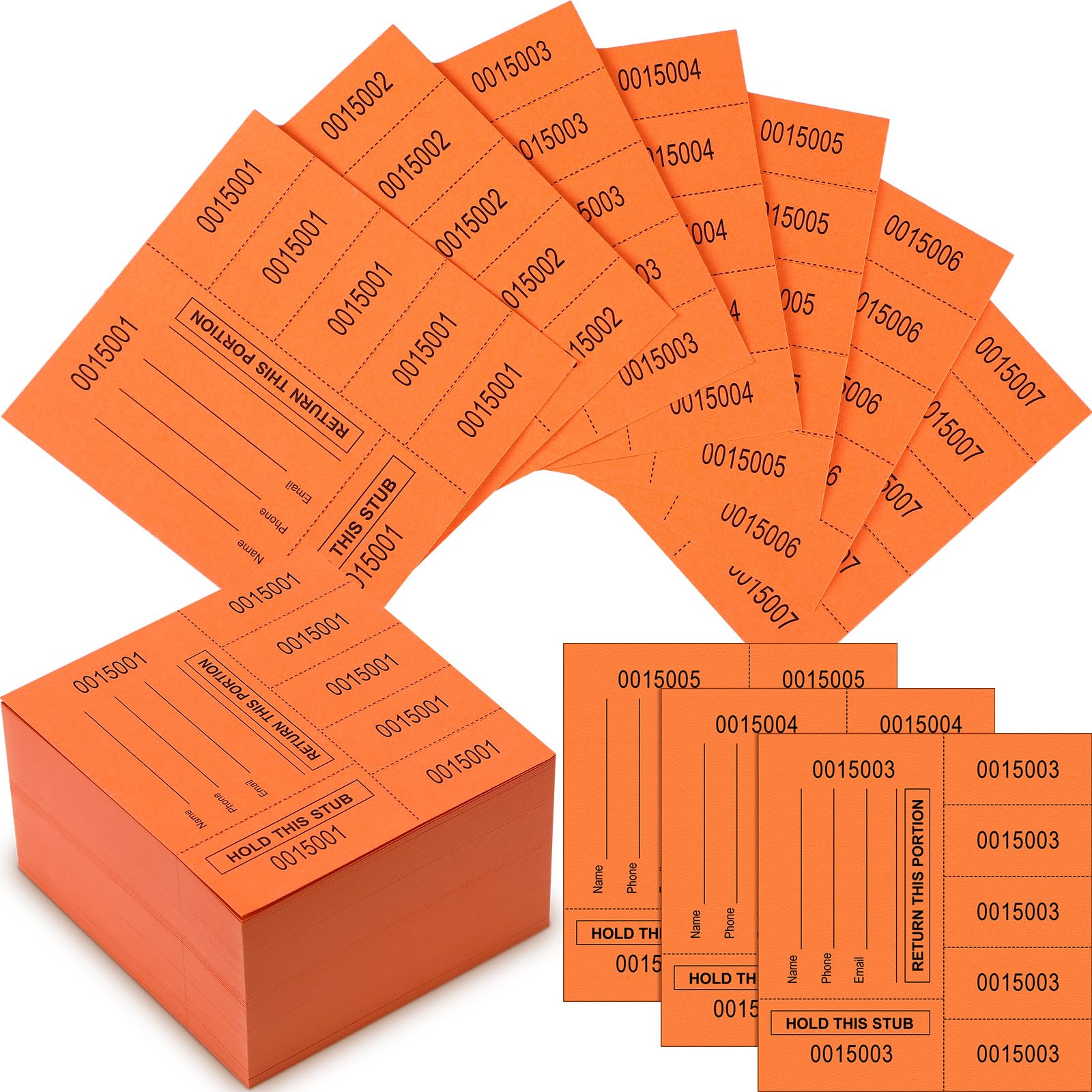 Amazon.com : Kosiz 300 Sheets Raffle Tickets Sheets Hold This Stub ...