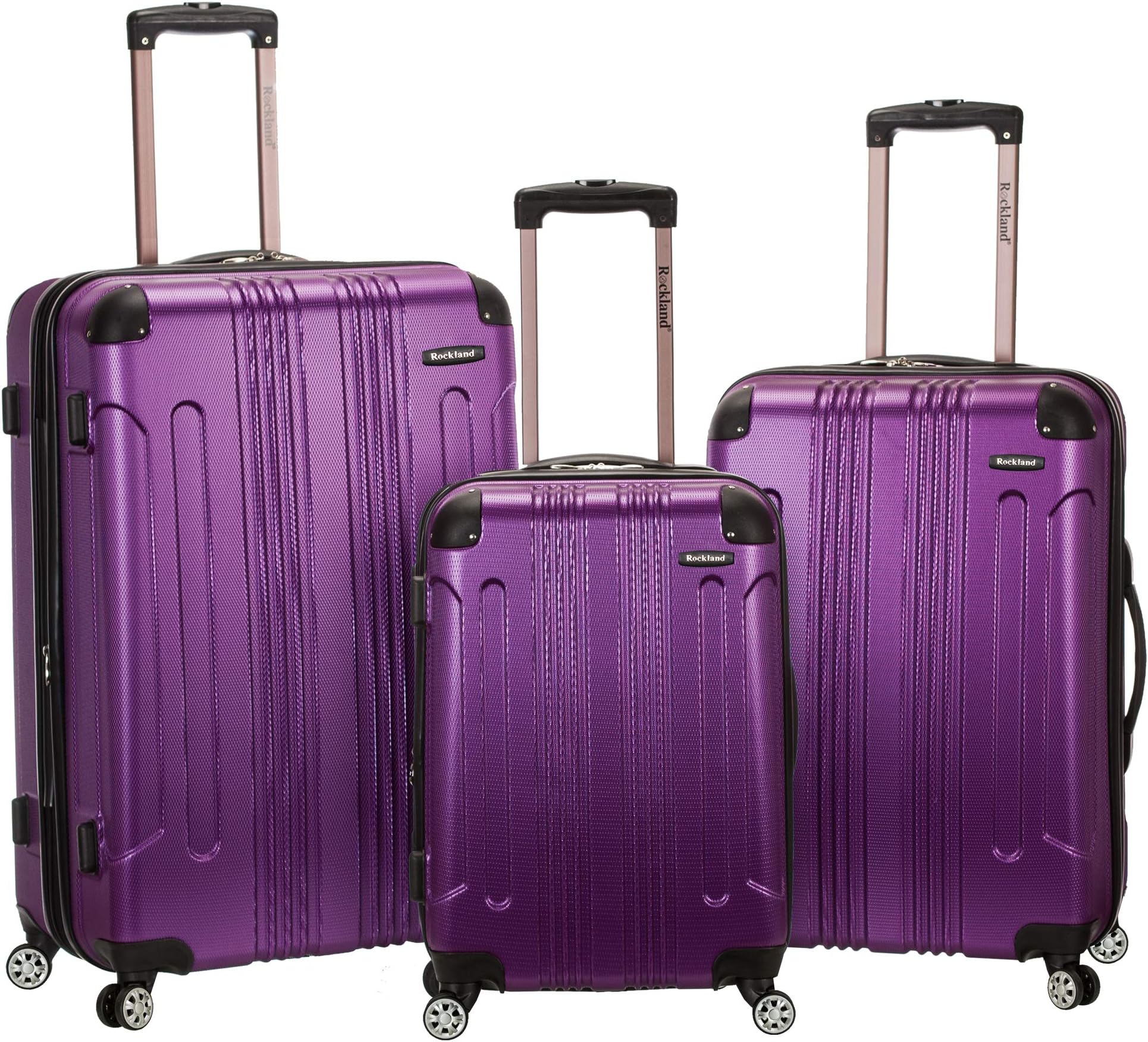 Amazon.com | Wqzlyg Travel Luggage 3 Piece Sets Hardside Carry on ...