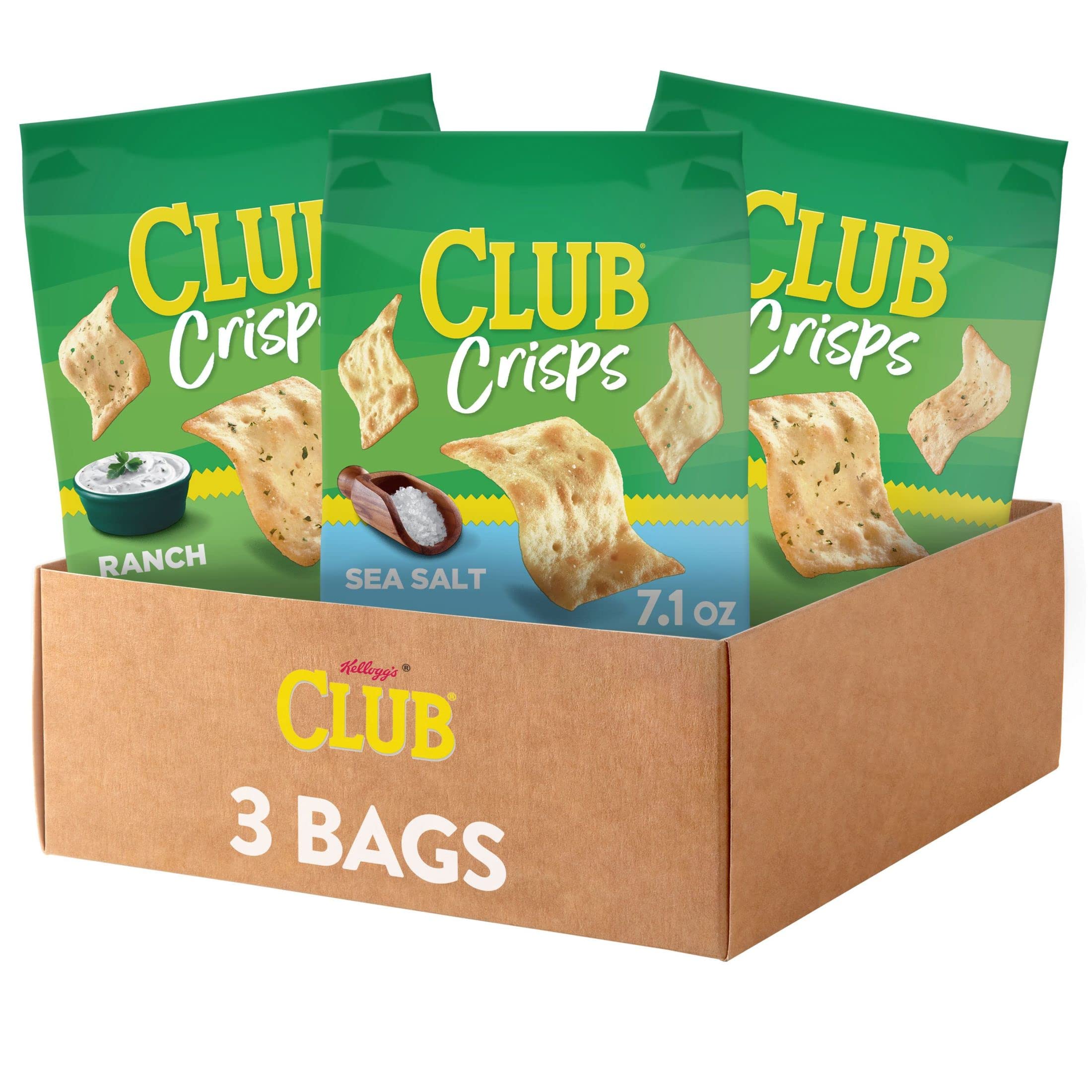 Amazon.com: Club Cracker Crisps, Baked Snack Crackers, Party Snacks ...