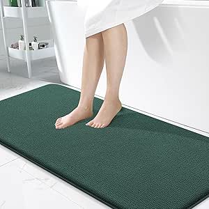 Amazon.com: OLANLY Thick Memory Foam Bath Mat Rug 47x24, Extra Soft ...