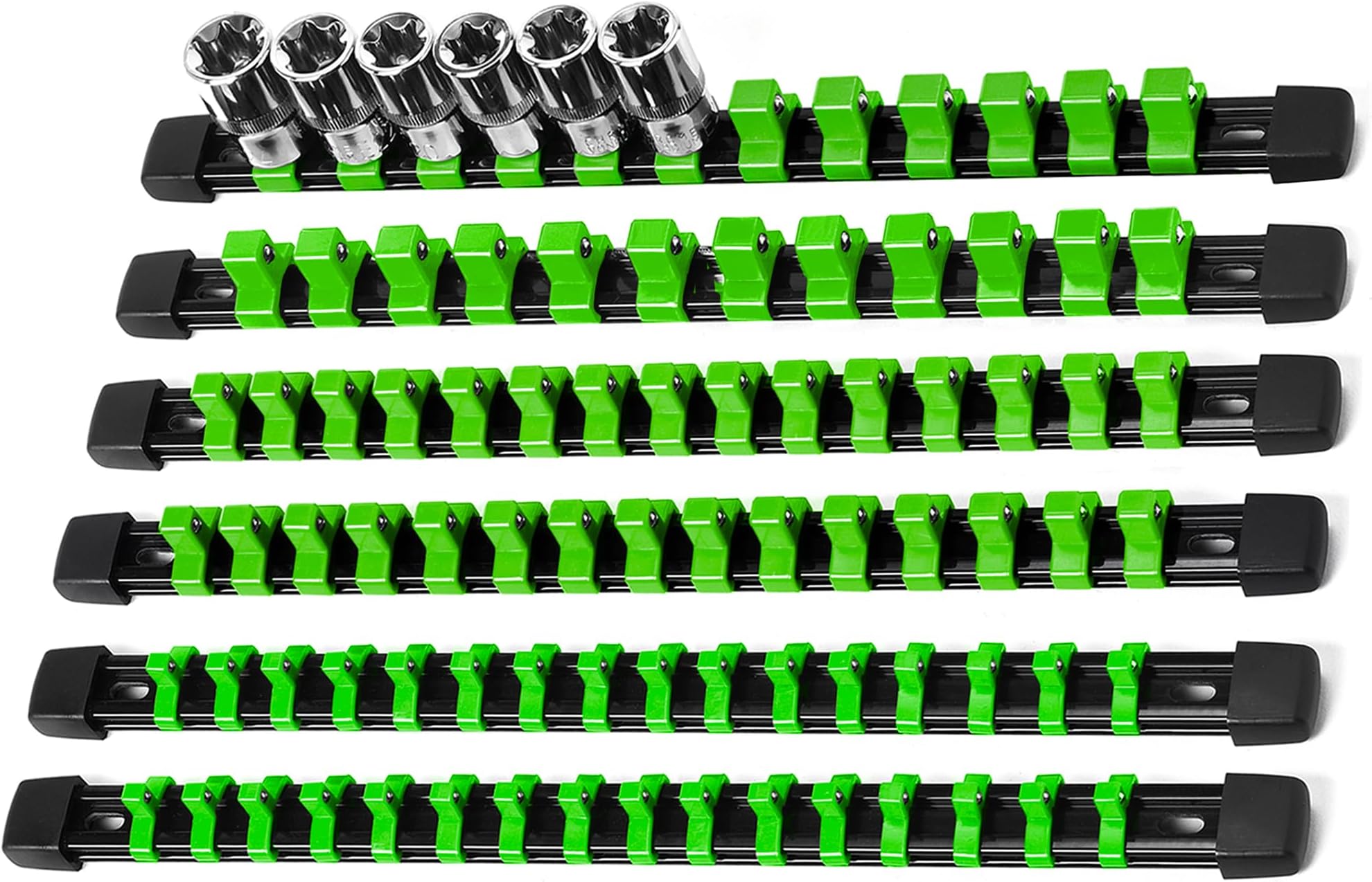 Amazon.com: Hansen Global 3 Row Socket Holder, Hi-Viz Yellow, Pack of 6