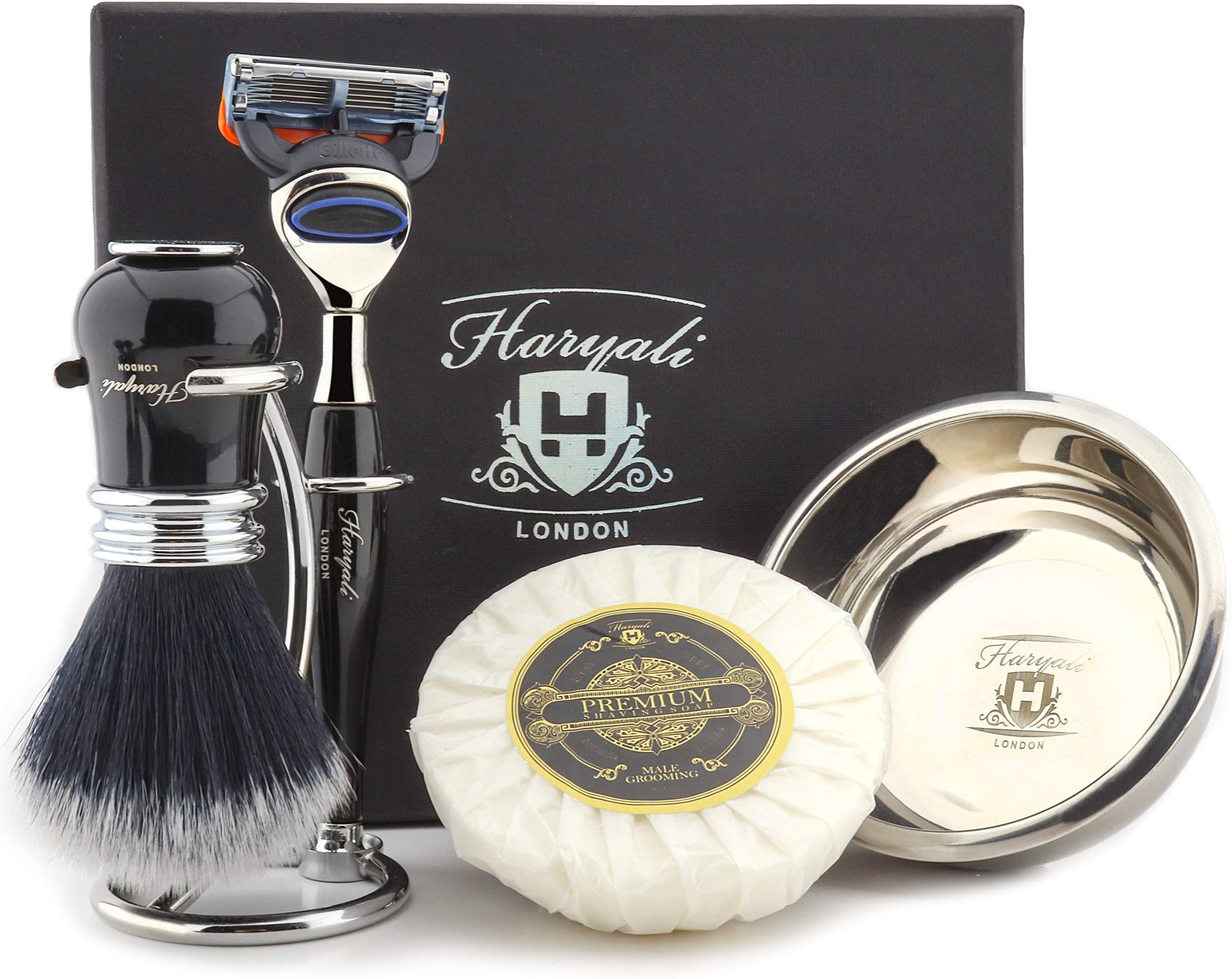 Haryali London Shaving Kit – 5 Pc Shaving Kit – Double Edge Safety ...