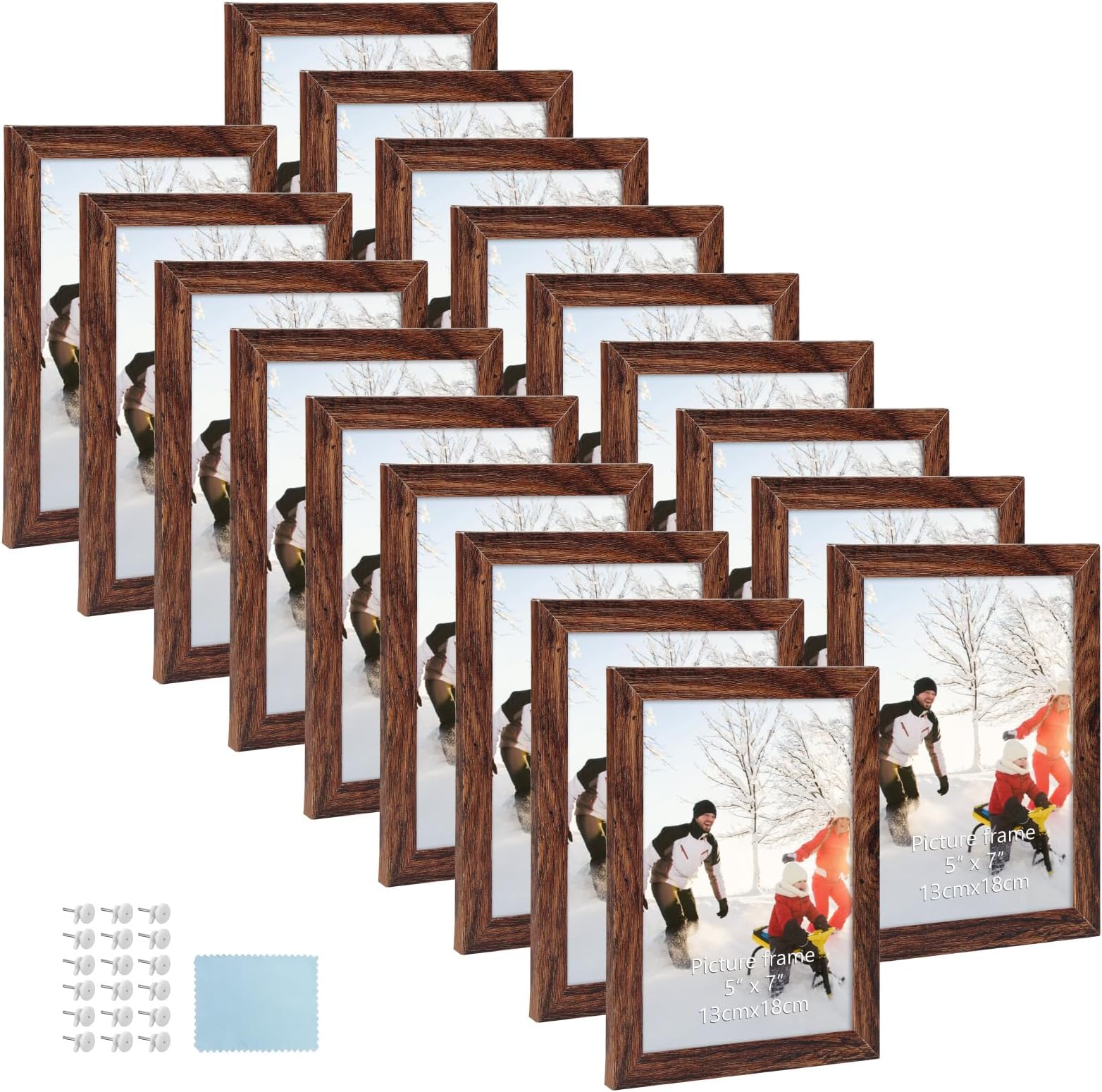 Amazon.com - WHEATHUSK Set of 48 Picture Frames 5x7 Bulk Black Photo ...