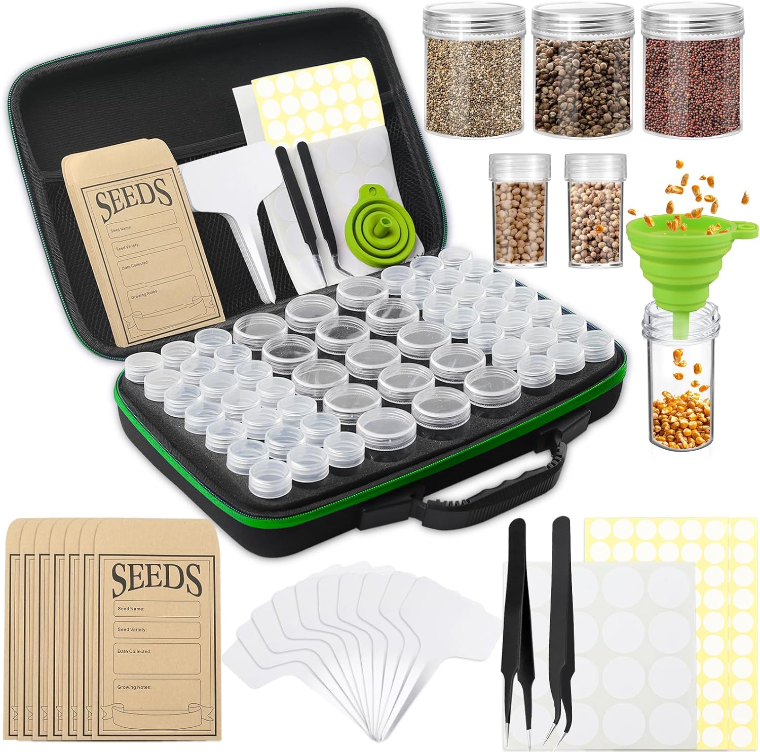 Amazon.com: 57 Slots Seed Storage Organizer Box with 0.6 oz 1.5 oz ...