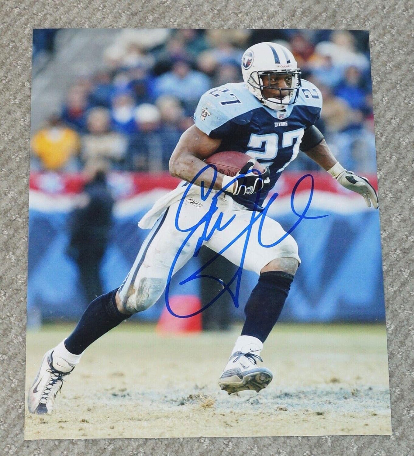 EDDIE GEORGE Signed Tennessee Titans runningback 8x10 Photo ...