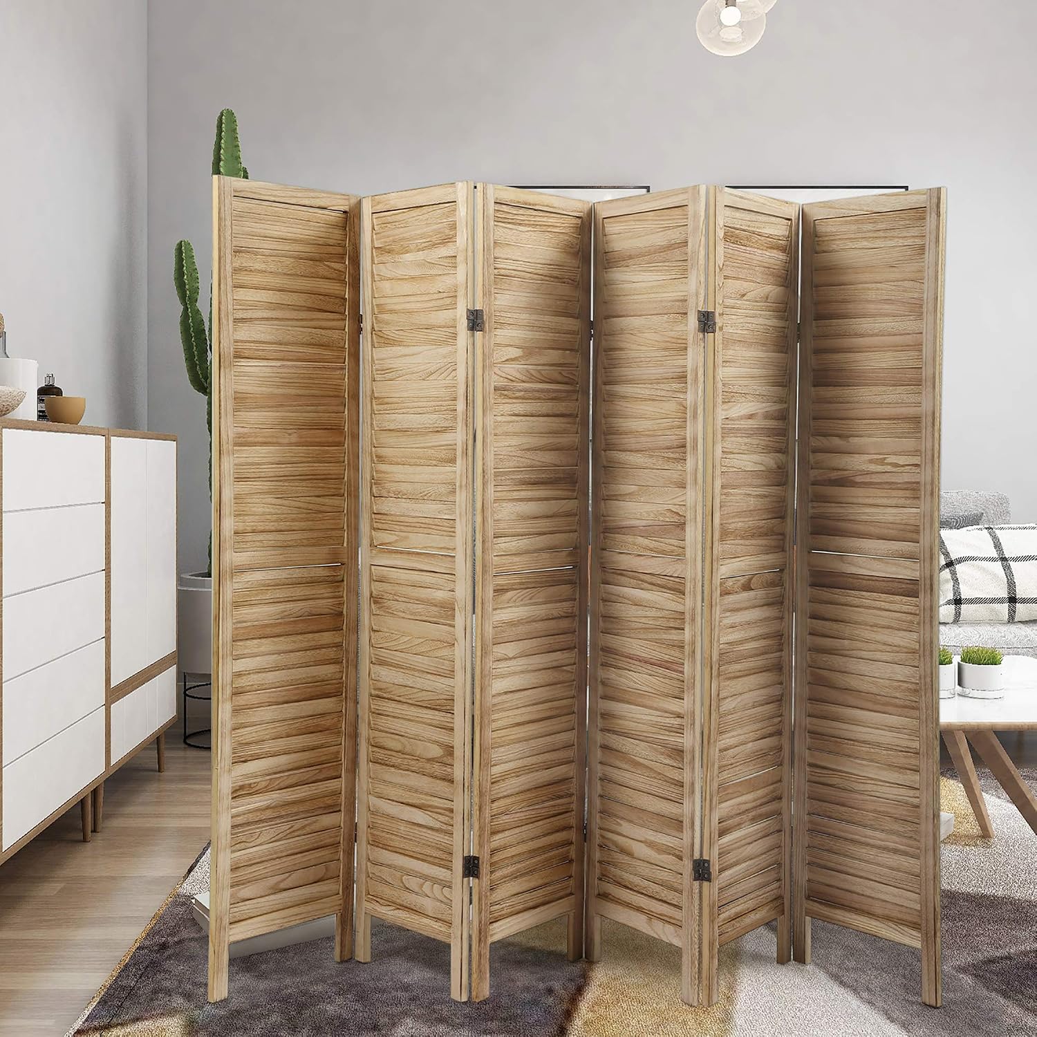 Amazon.com: JAXSUNNY 6 Panel Wood Room Divider, 5.6 ft Tall ...