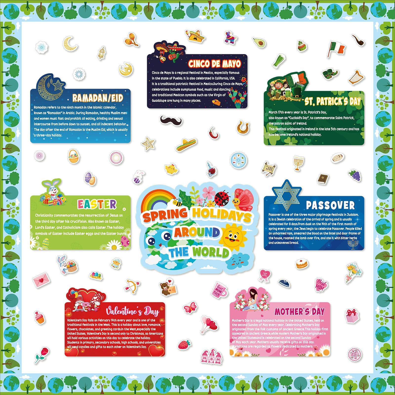 Snapklik.com : Spring Bulletin Board Decorations Spring Holidays Around ...