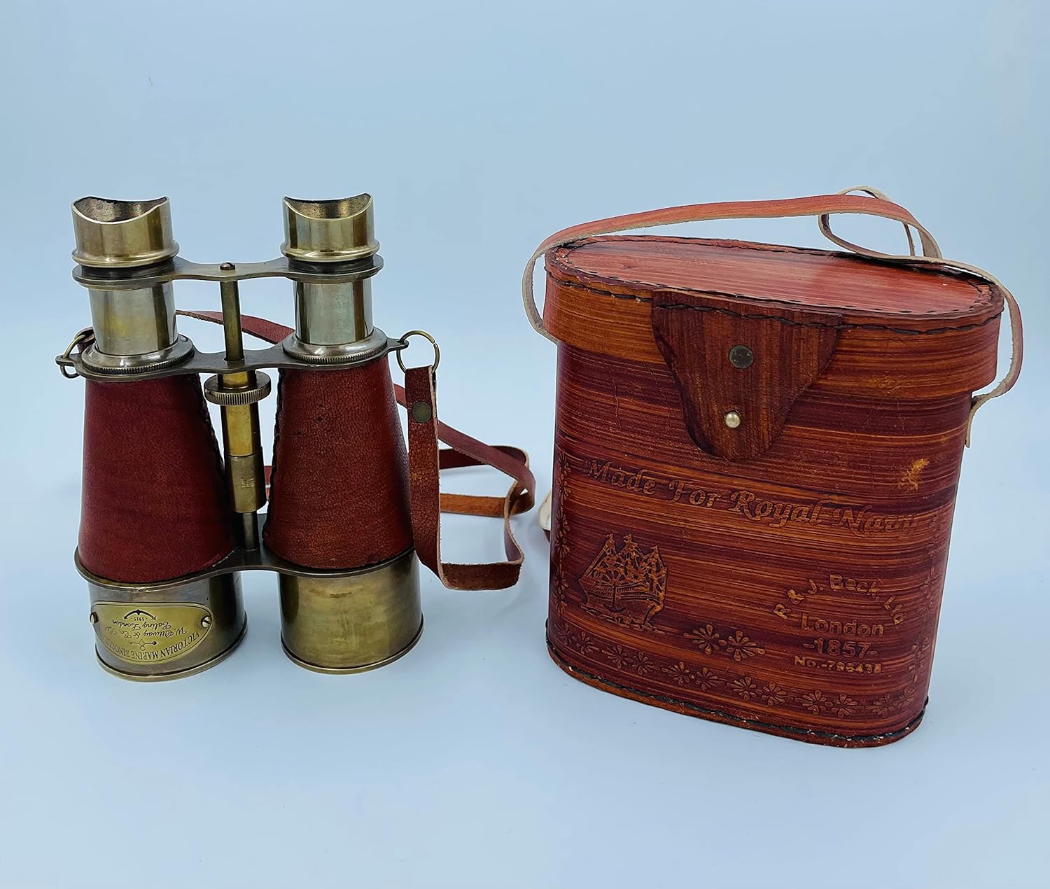 Amazon.com: Nautical Design Antique Made for Royal Navy Brass Leather ...