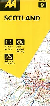 Road Map Scotland (AA Road Map Series 9) (AA Road Map Britain) Map ...