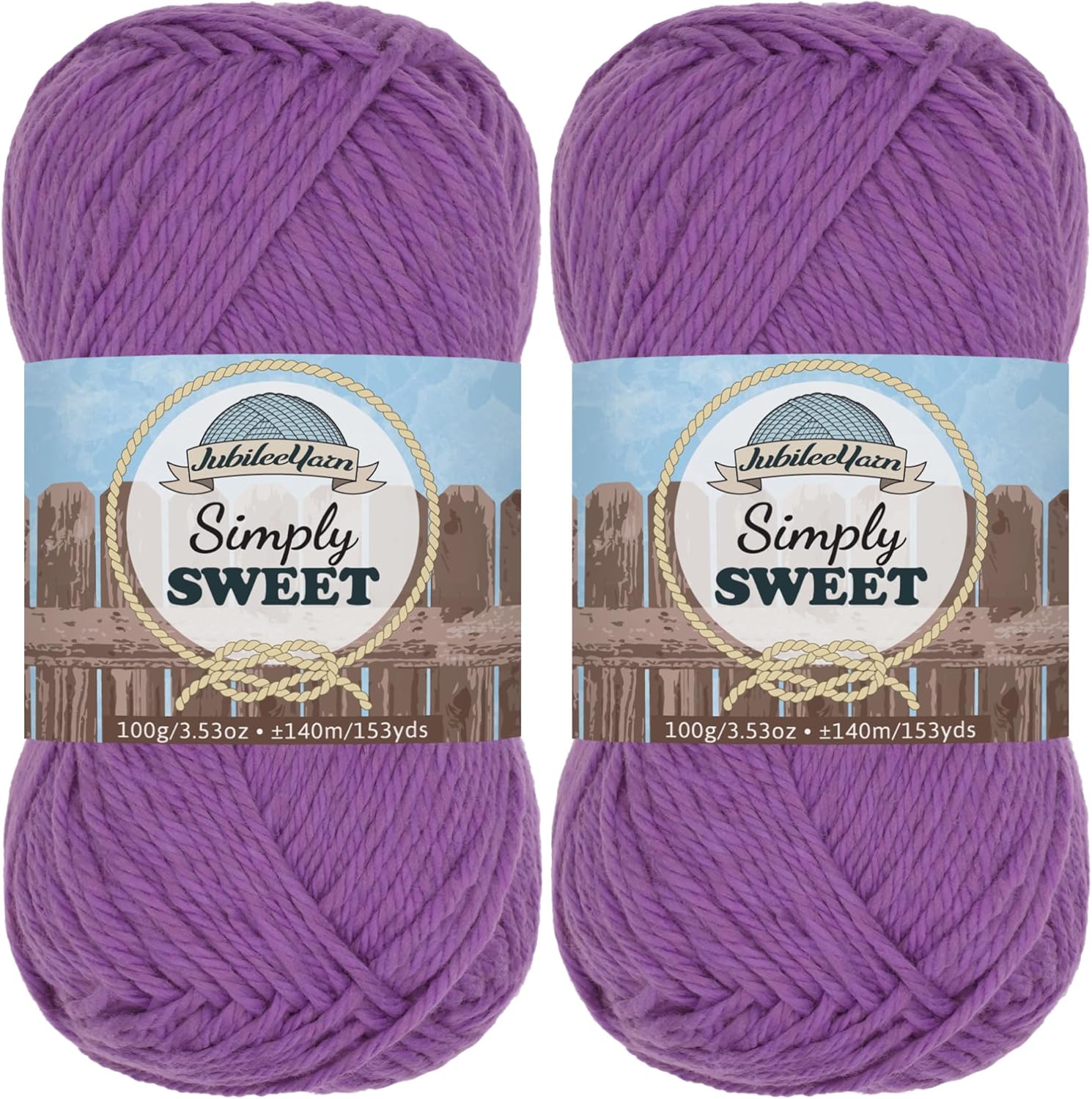 Amazon.com: JubileeYarn Simply Sweet Yarn - 100g/Skein DK Cotton Blend ...
