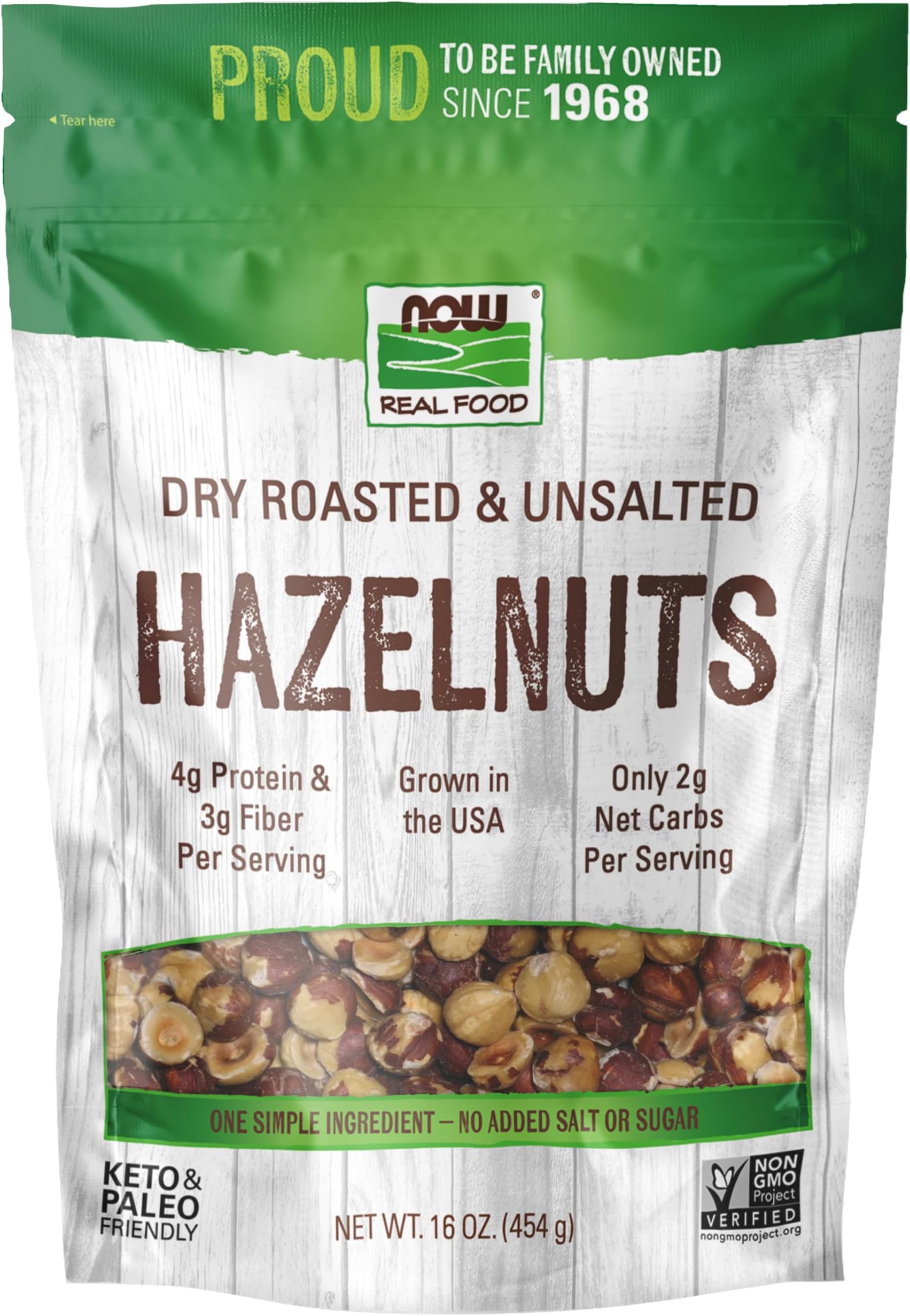 Amazon.com : Hazelnuts, Dry Roasted & Unsalted - 16 oz. : Grocery ...