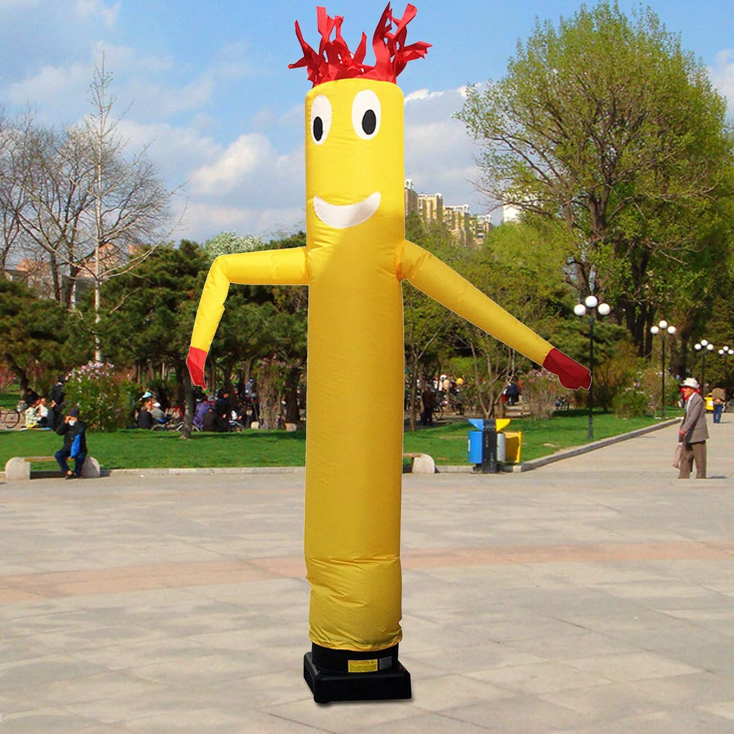 10FT Sky Air Puppet Dancer Yellkow Inflatable Arm Flailing Tube Man Air ...