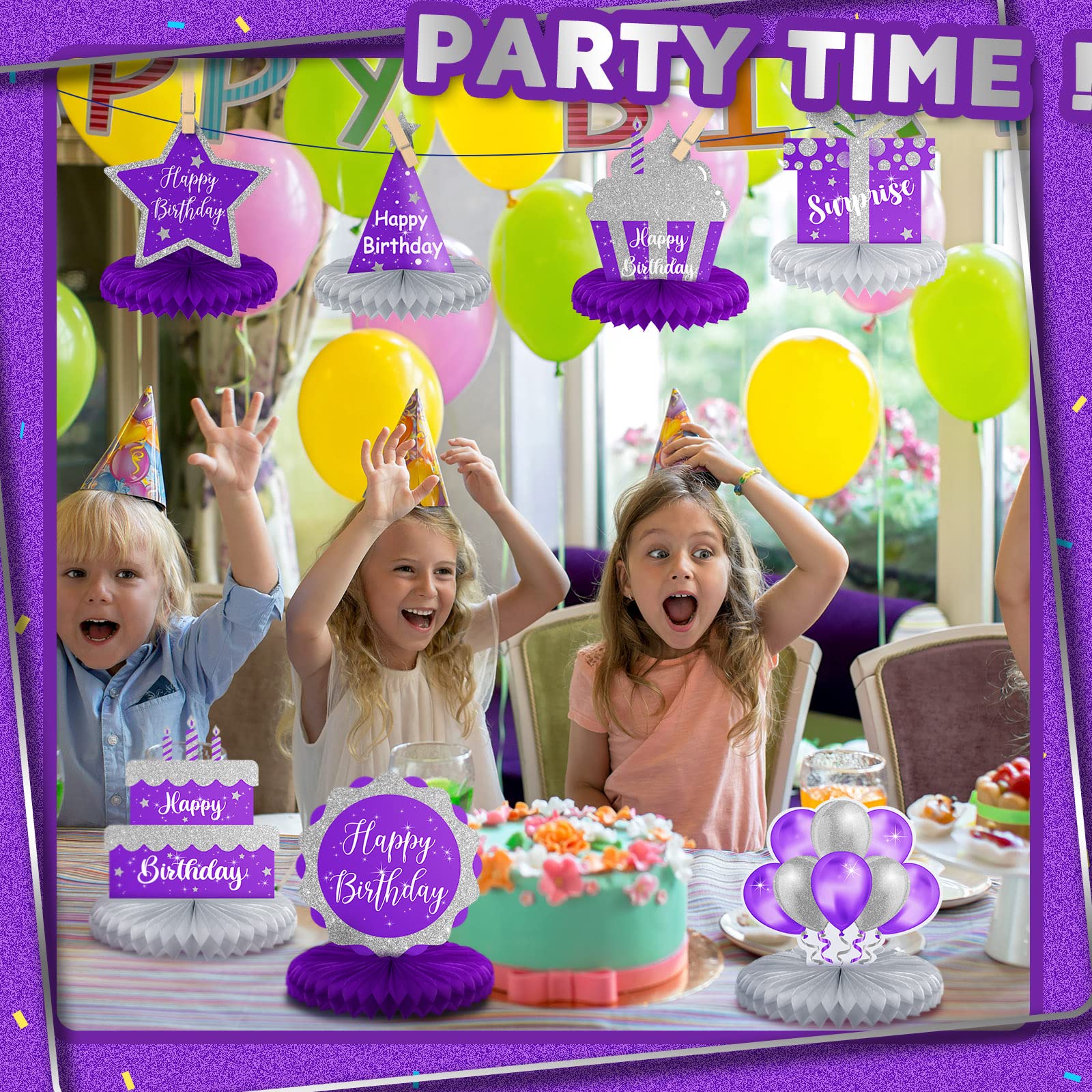 Snapklik.com : 8 Pcs Birthday Centerpiece Table Decoration, Happy ...