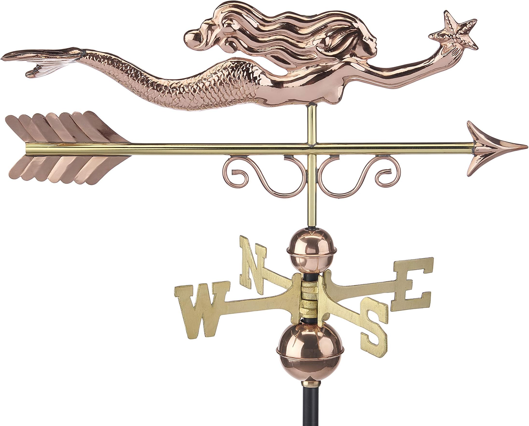 Amazon.com : Dalvento 220V Mermaid Weathervane, Verdigris : Patio, Lawn ...