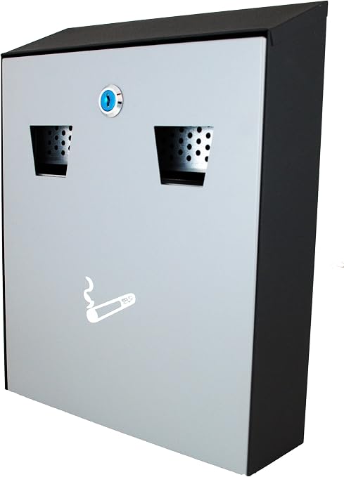 Buckingham Wall Mounted Outdoor Cigarette Bin, Ashtray , Ash Bin, Heavy ...