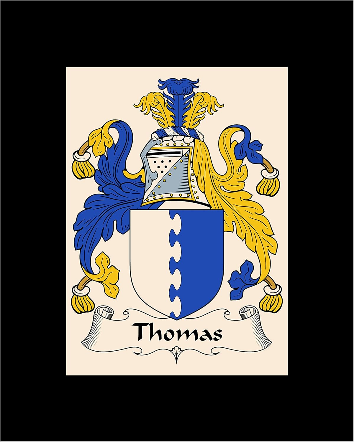Amazon.com: Carpe Diem Designs Thomas Coat of Arms/Thomas Family Crest ...