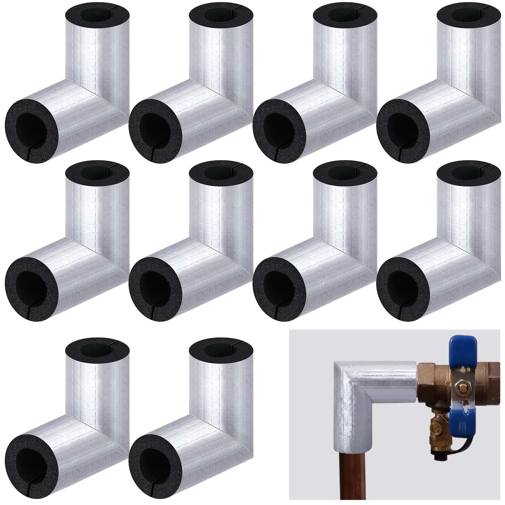 Tlswshsy 6 Pack Elbow Insulation Tubing - Elbow Water Pipe Insulation ...