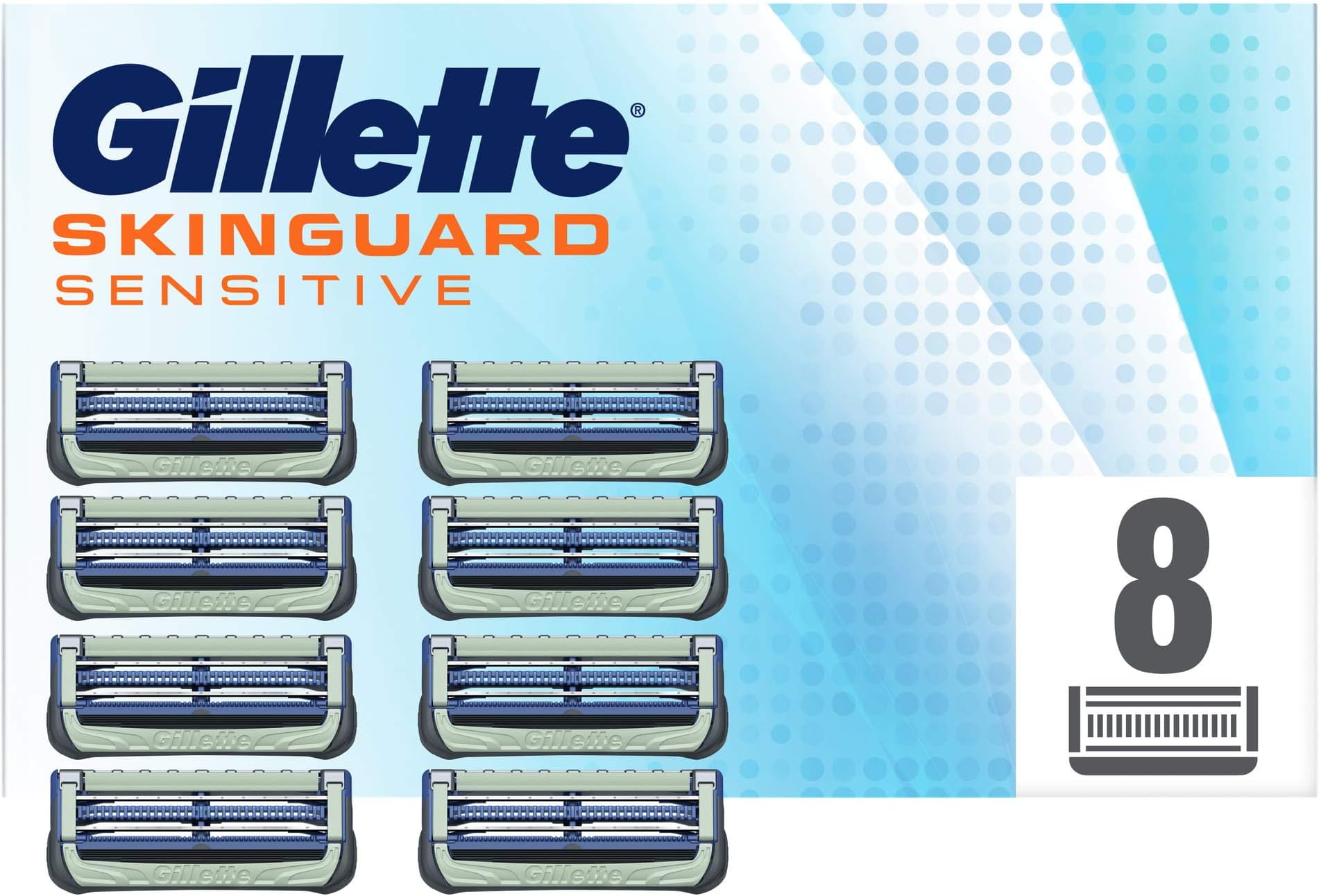 Amazon.com: Gillette SkinGuard Men's Razor Blades, 8 Blade Refills ...