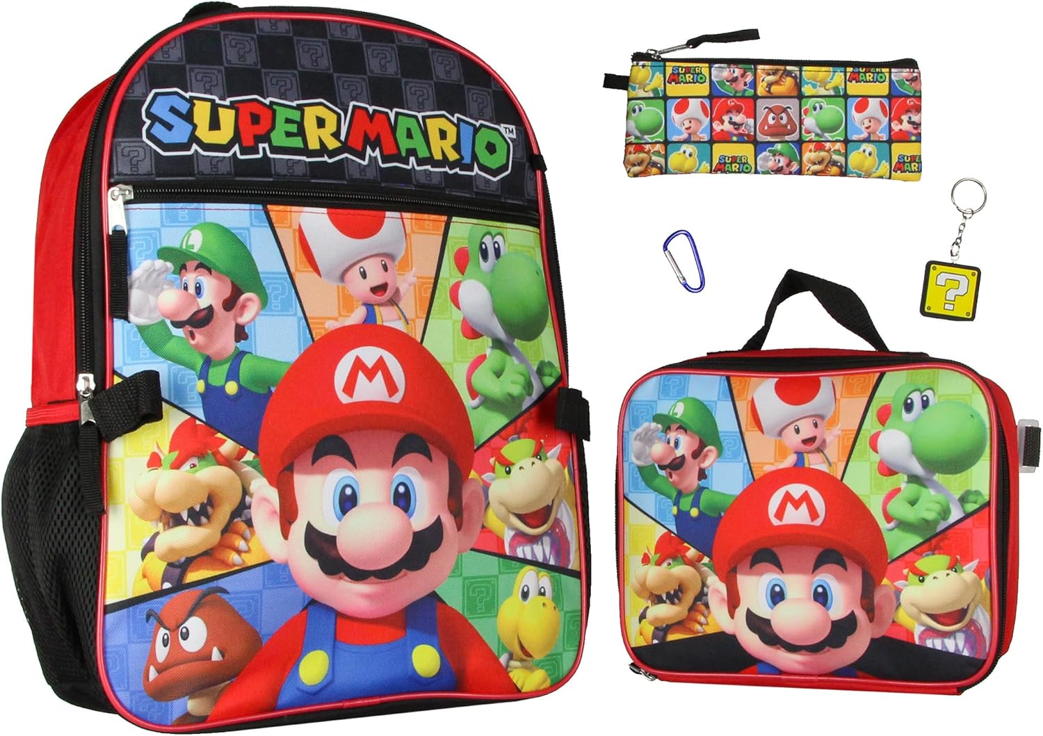 Amazon.com | Super Mario Bowser Yoshi Luigi 5PC Kids Lunch Box And ...