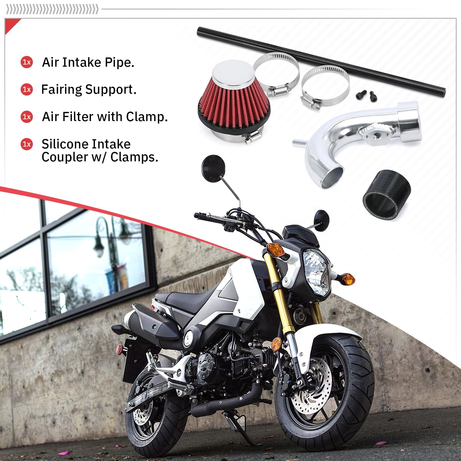 Snapklik.com : 1.49" Cold Feed Induction Air Intake Kit Relacement For ...
