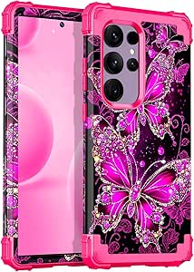 Amazon.com: Casetego for Galaxy S24 Ultra 5G Case,Glow in The Dark Three Layer Heavy Duty Sturdy ...