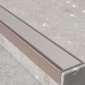 MNBVH Stair Nosing 5cm Wide Stair Edge Nosing Trim Aluminium Alloy, L ...