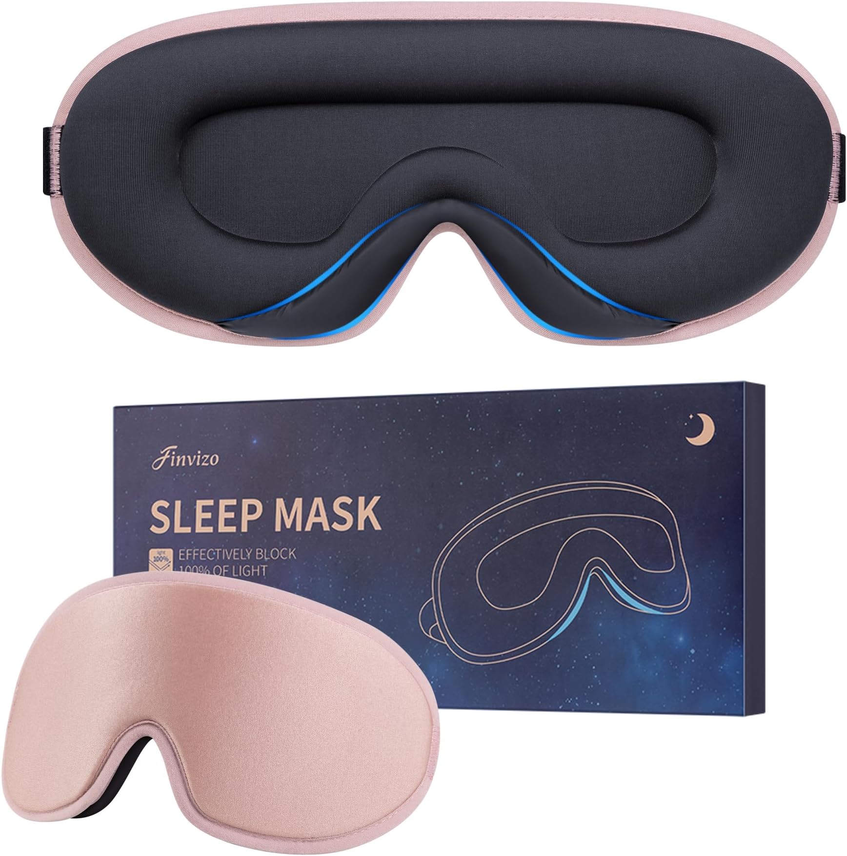 Amazon.com: EMICUTE Sleep Eye Mask for Men Women, 3D Contoured Sleeping ...