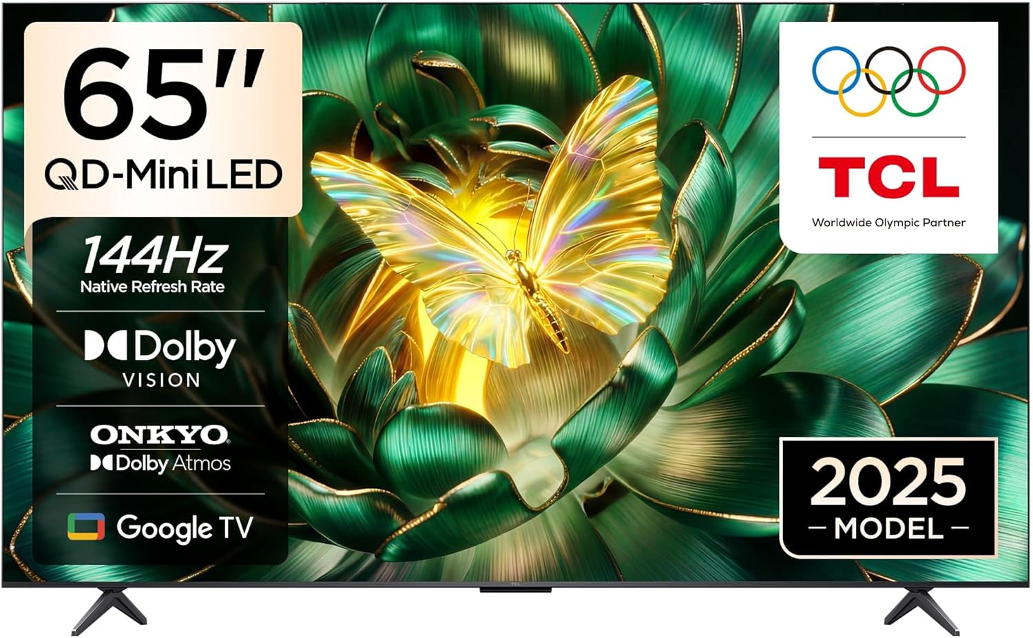 TCL 65C6K Television 65 Inch Smart TV 4K QD-Mini LED Colorful Quantum ...