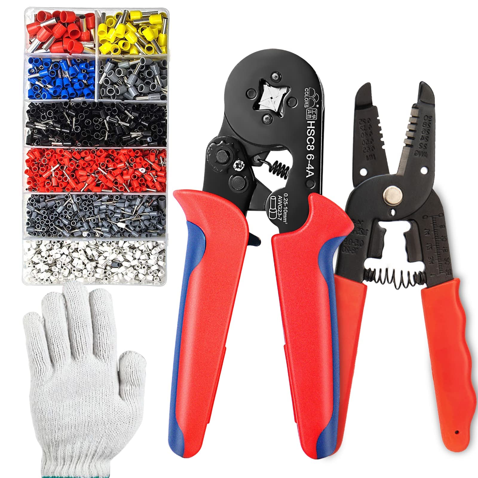Buy Ferrule Crimping Tool Kit AWG 23-7 with 1800PCS Wire Terminals ...