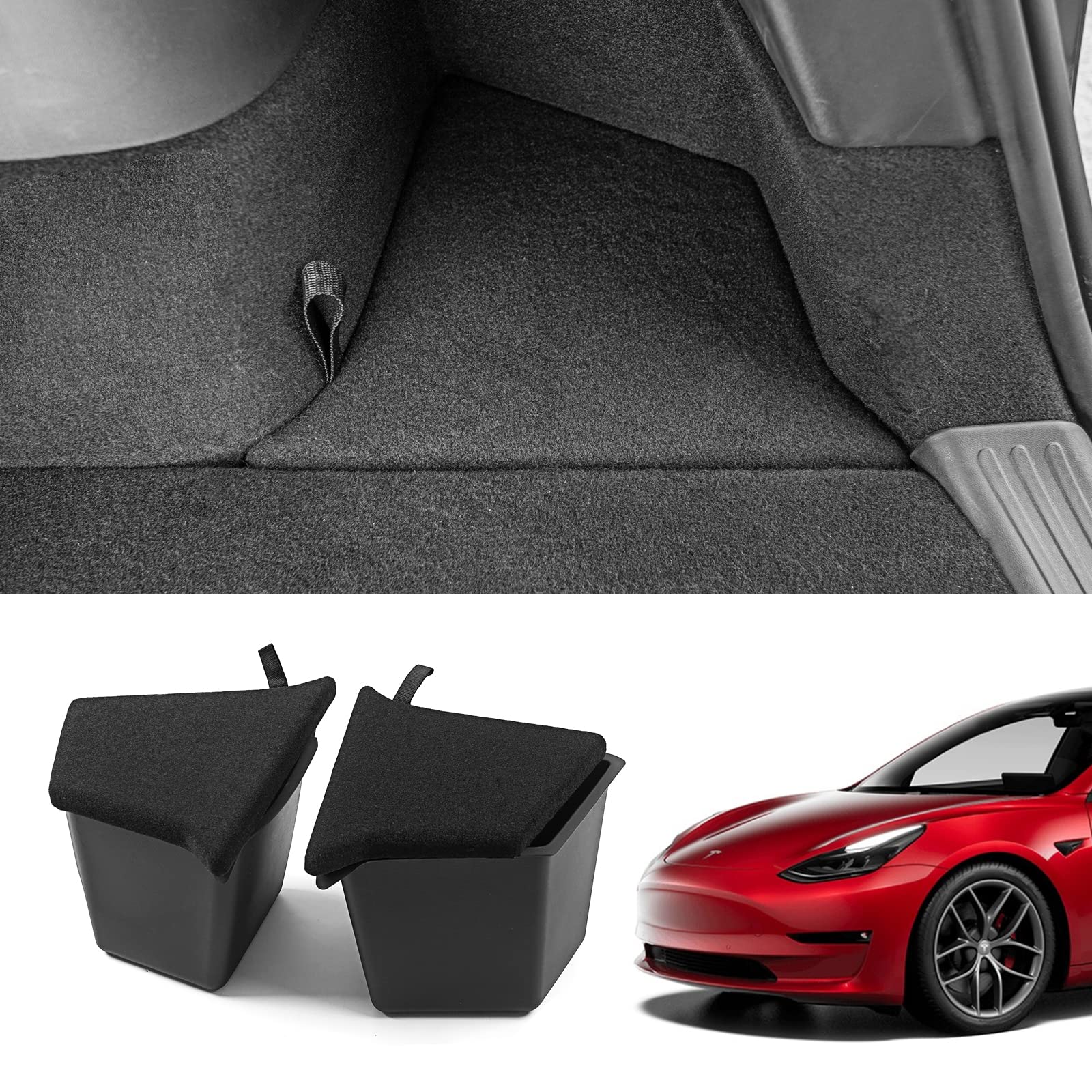Kingna Fit Tesla Model Y 2020 2021 2022 Rear Trunk Storage Box Trunk ...