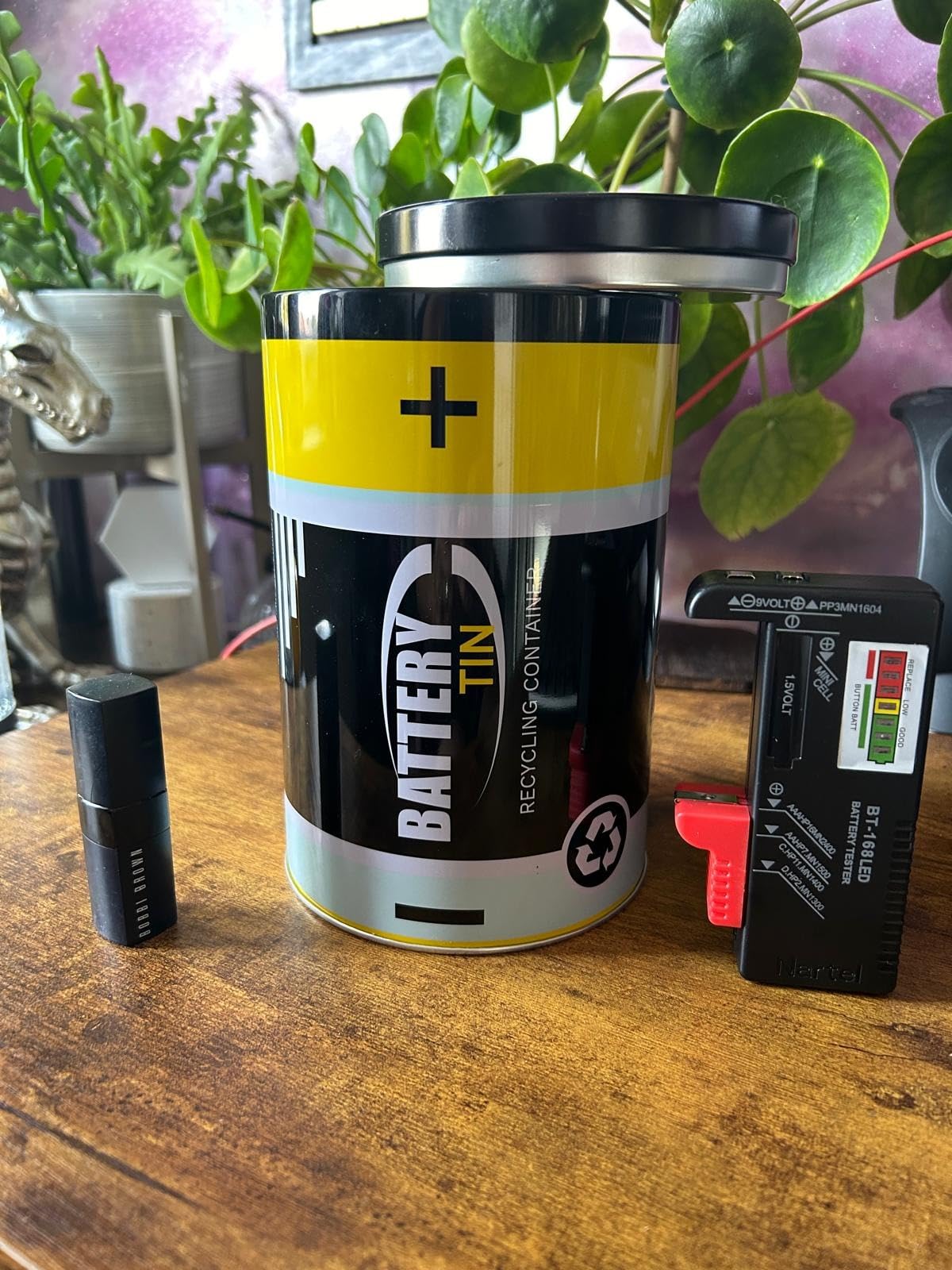CKB LTD Battery Waste Recycling Bin Small Storage Container Tin For ...