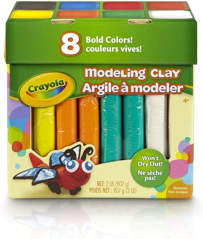 Amazon.com: Crayola Modeling Clay in Bold Colors, 2lbs, Gift for Kids ...