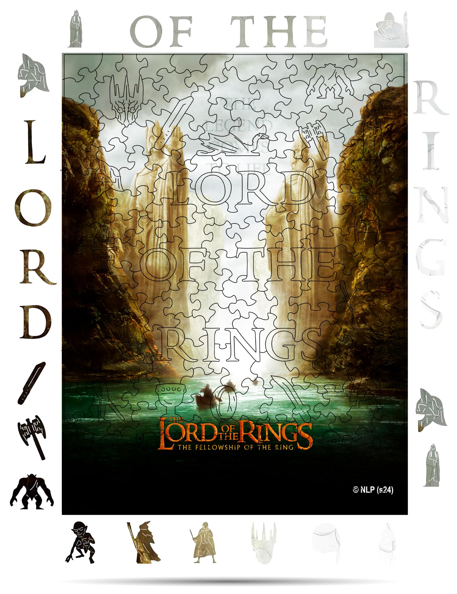 Amazon.com: Crafthub Lord of The Rings Wooden Puzzles for Adults – A3 ...