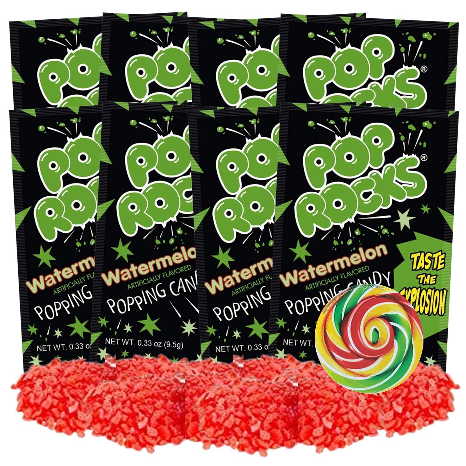 Amazon.com : Watermelon Flavored Crackling Pop Rocks, Bulk Sizzling ...