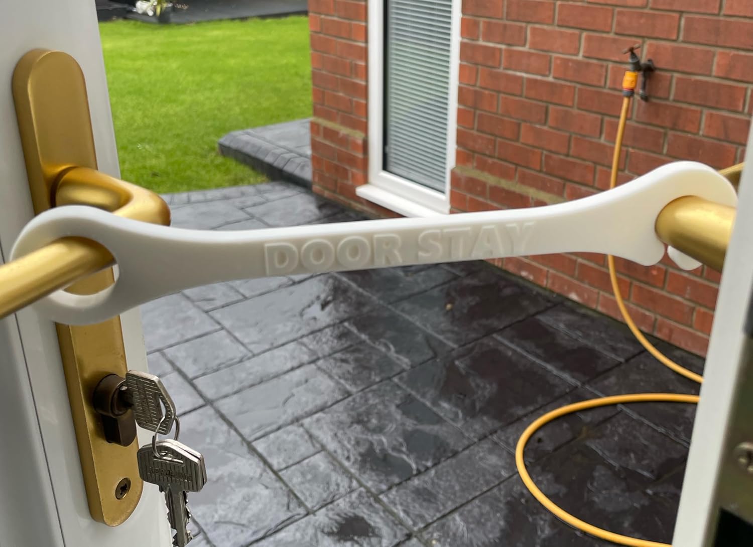 XL French Door Stay - Hold Open Patio Door Holder (Restraint) 24 cm ...