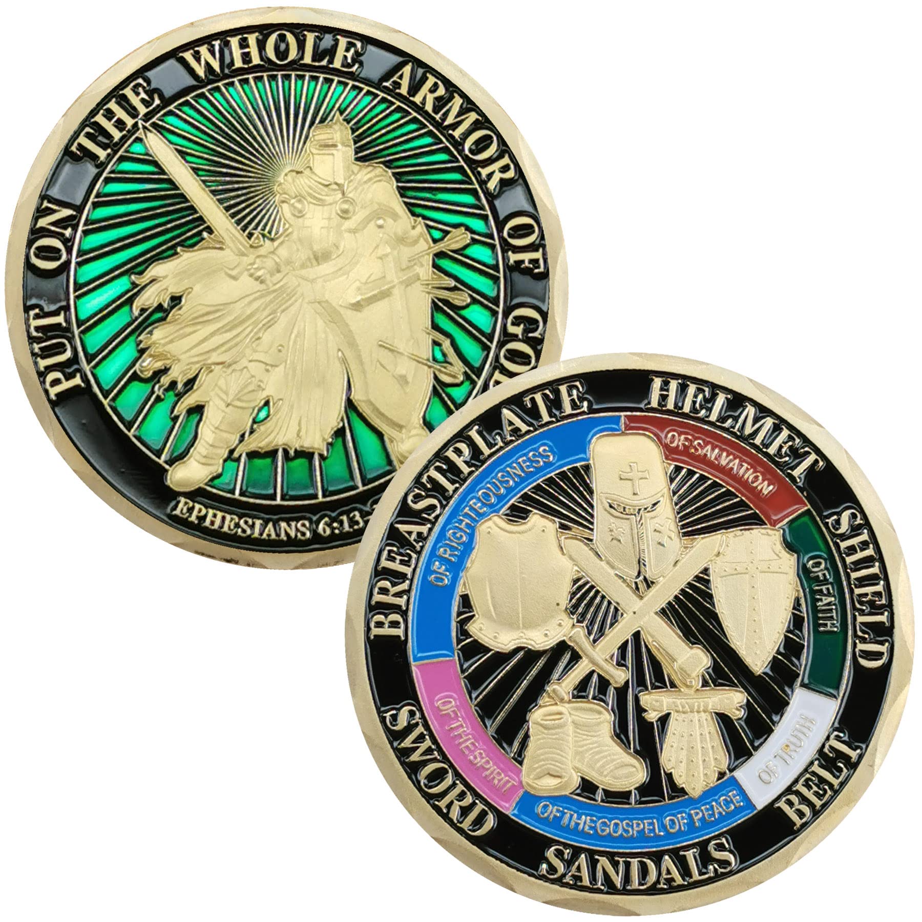 Religious Collectible Coins Armor Of God Challenge Coin - Knights ...