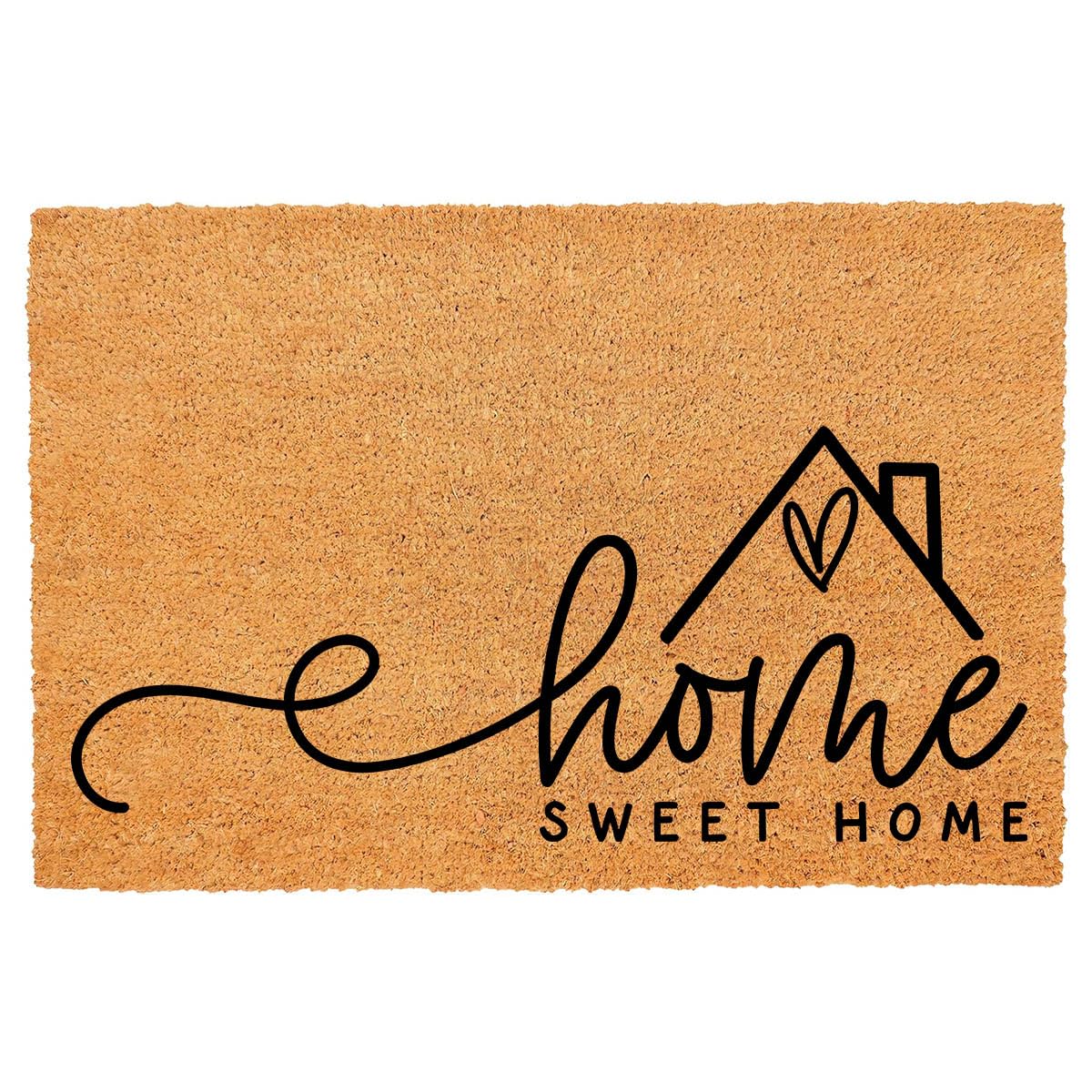 Amazon.com: Funny Coir Doormat Home Sweet Home Heart Welcome Front ...