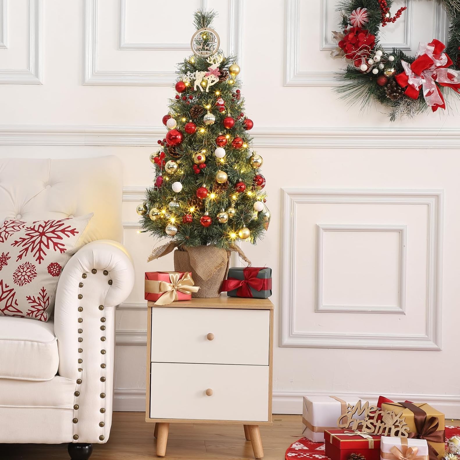 Snapklik.com : GarveeHome Compact 3 Ft Pre-Lit Christmas Tree