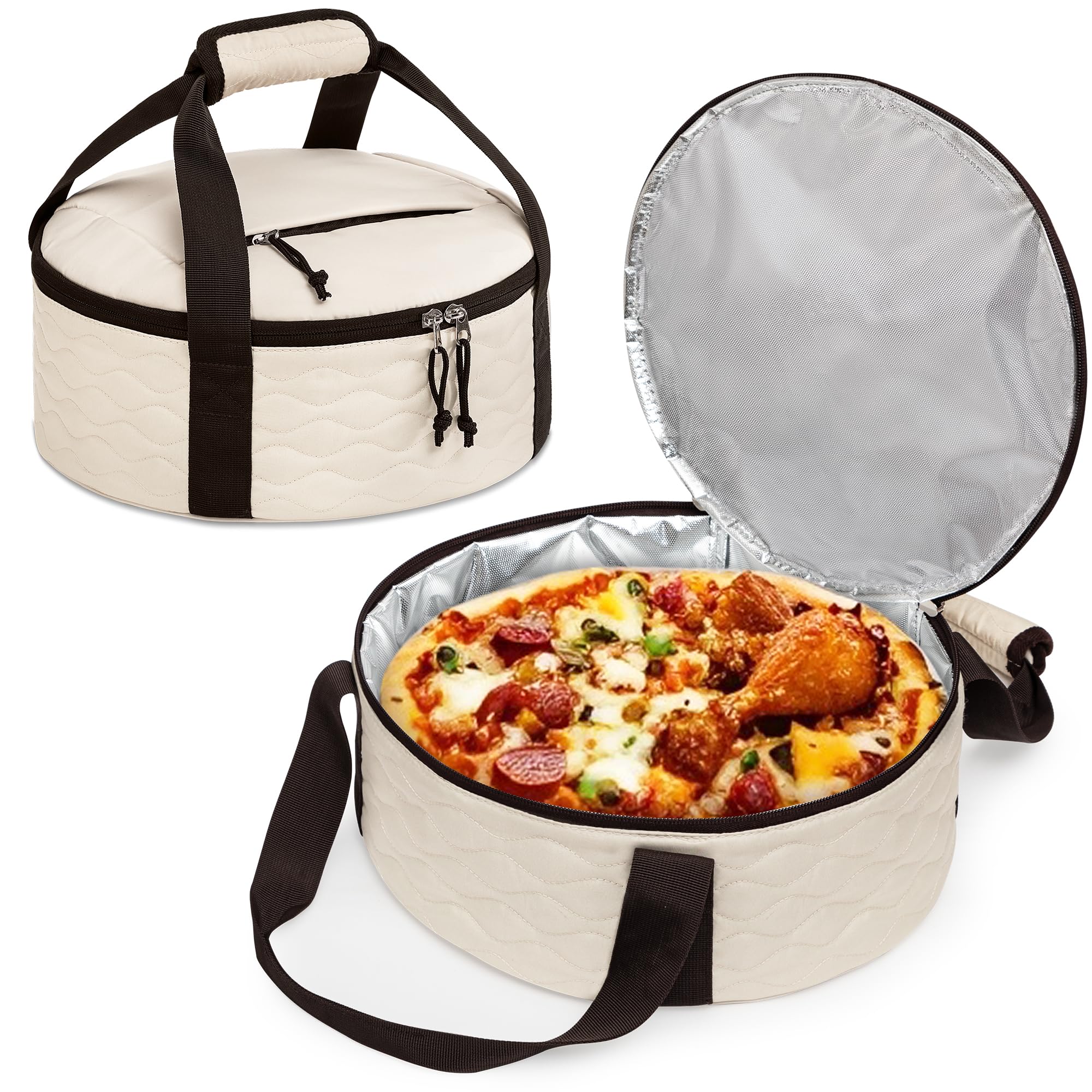 Snapklik.com : Trunab Round Insulated Casserole Carrier, Pie Carriers ...