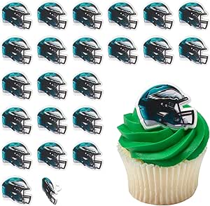 Amazon.com: DecoPac NFL Philadelphia Eagles Helmet Rings, 24 Football ...