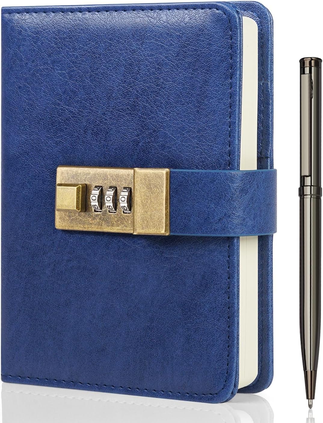 Amazon.com : WEMATE Journal with Lock, A6 PU Leather Diary with Lock ...