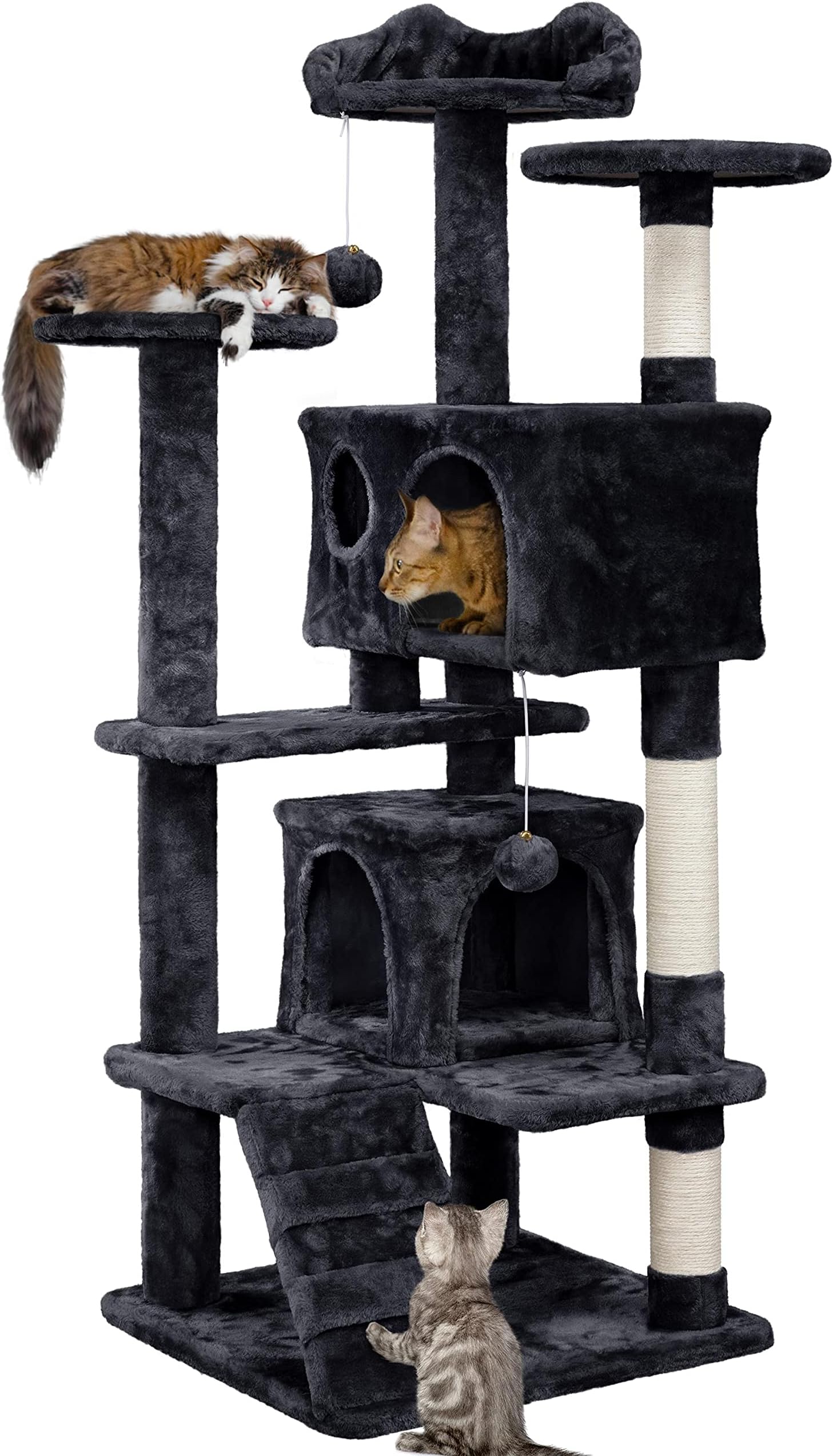 Littlesy Gothic Cat Tree with Coffin Cat Bed & Spooky Cat Toys - Spooky ...